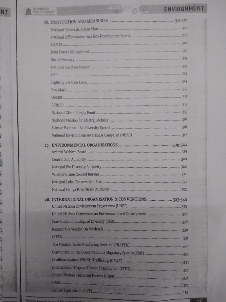 SHANKAR IAS ENVIRONMENT (7th Revised Edition)- November ,2019
