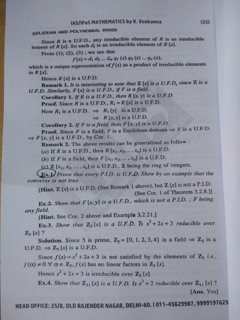 IMS Mathematics Optional Class Notes- 2022