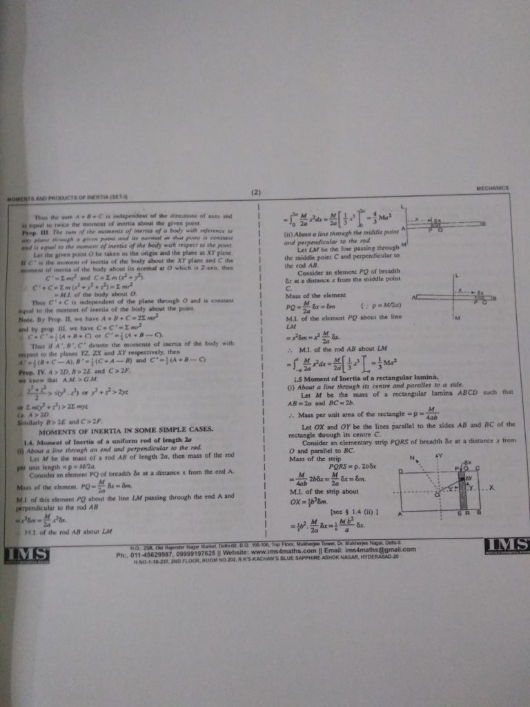 IMS Mathematics Optional Class Notes- 2022