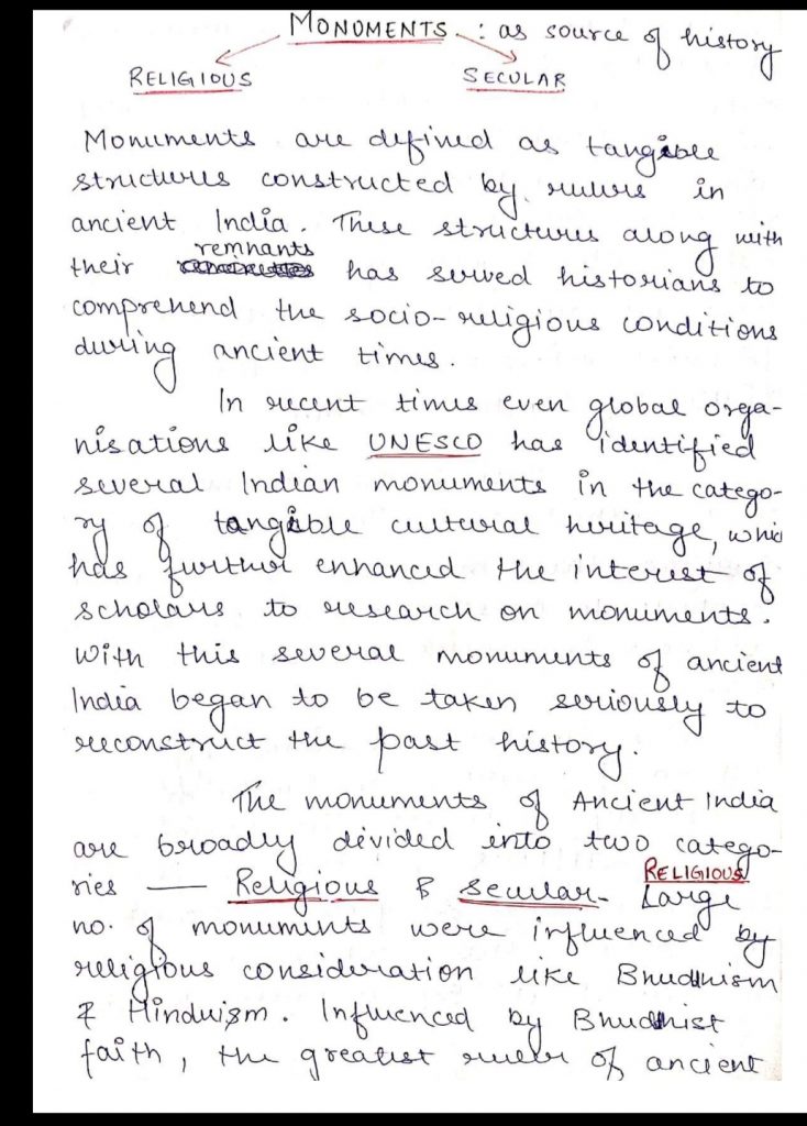 GS Score History Optional Handwritten Class Notes(Including Map ...