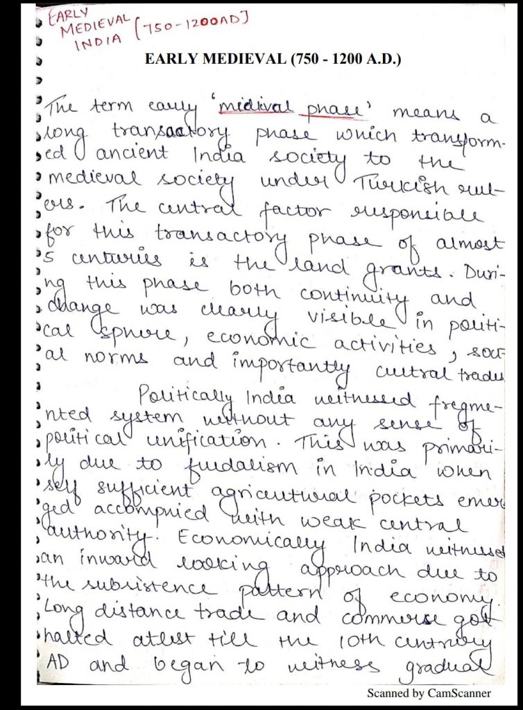 GS Score History Optional Handwritten Class Notes(Including Map ...