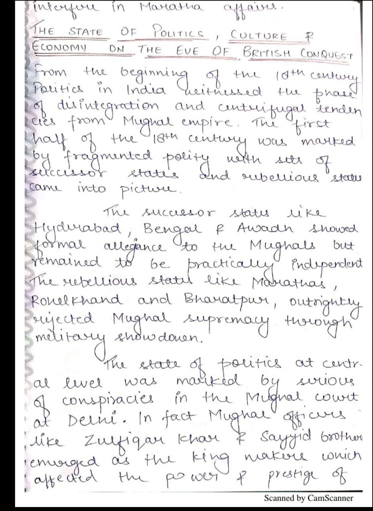 GS Score History Optional Handwritten Class Notes(Including Map ...