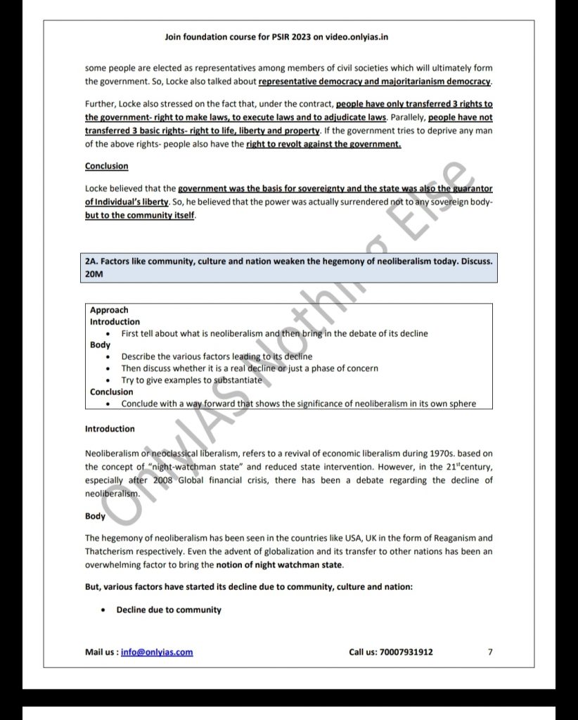 ONLY IAS UPSC PSIR PYQ (Paper-1) with Solution- 2022