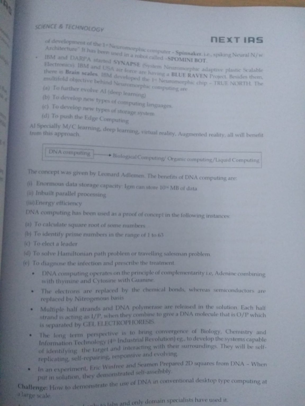 Next IAS Science & Technology Class Notes by Ayaz Khan Sir