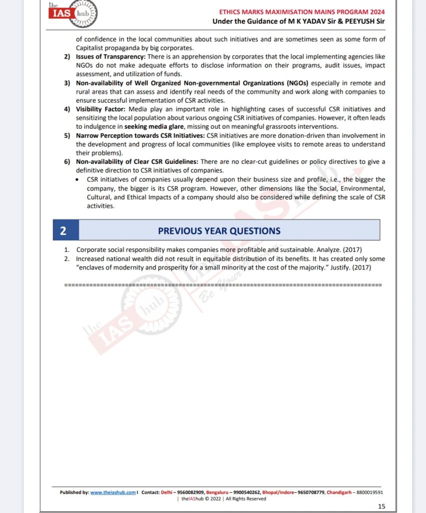 TheIAS Hub Ethics Marks Maximiser by MK Yadav & Piyush Sir Mains-2024