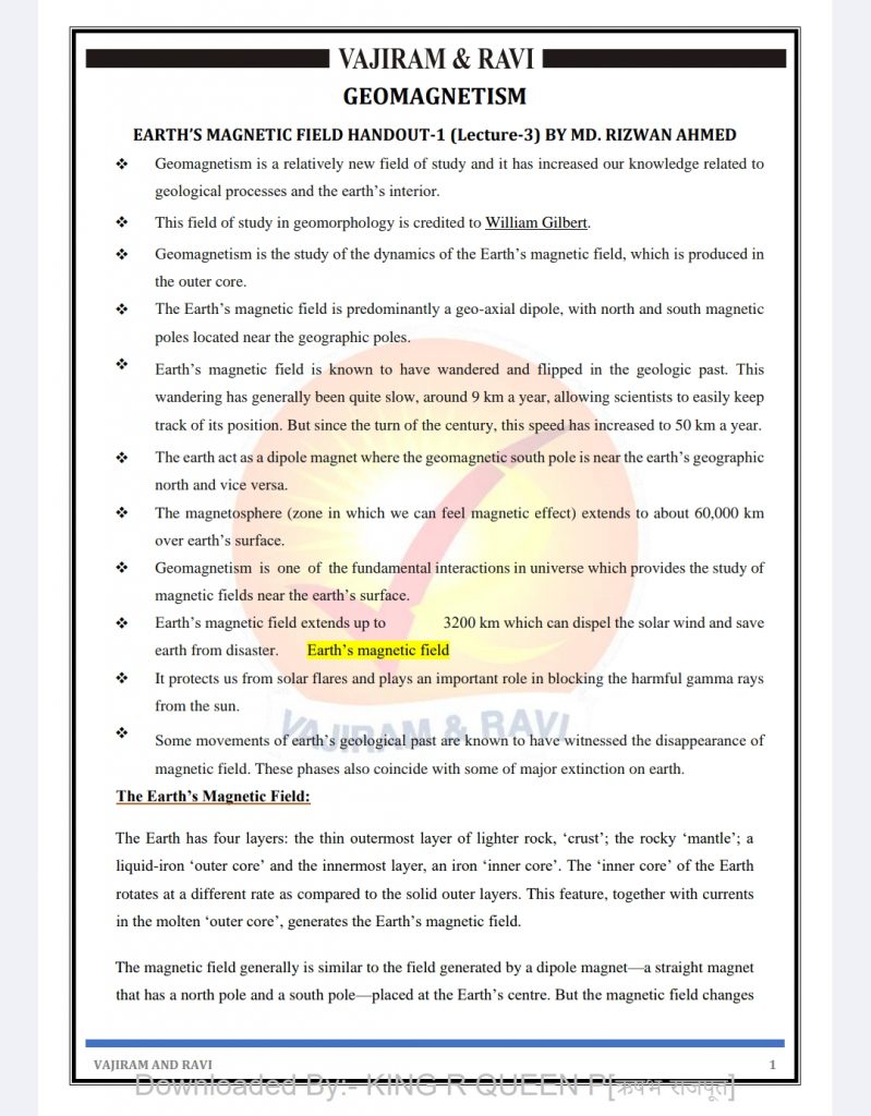 Vajiram & Ravi Geography Handouts- 2024 by MD. Rizwan Ahmed, Sk Manocha & Vaishali Anand