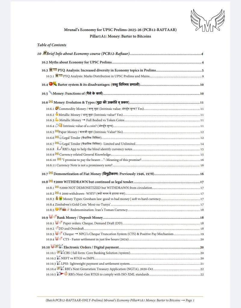 Mrunal’s Economy Notes (Batch-PCB 12)- 2025-2026