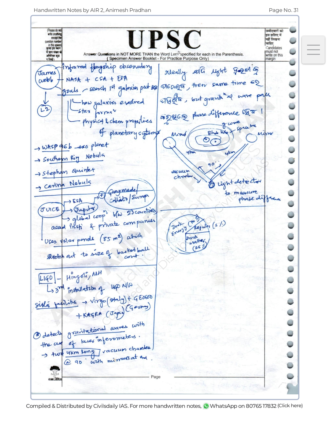 Topper (Animesh Pradhan AIR-2) Economy Handwritten Notes CSE- 2023 by ...